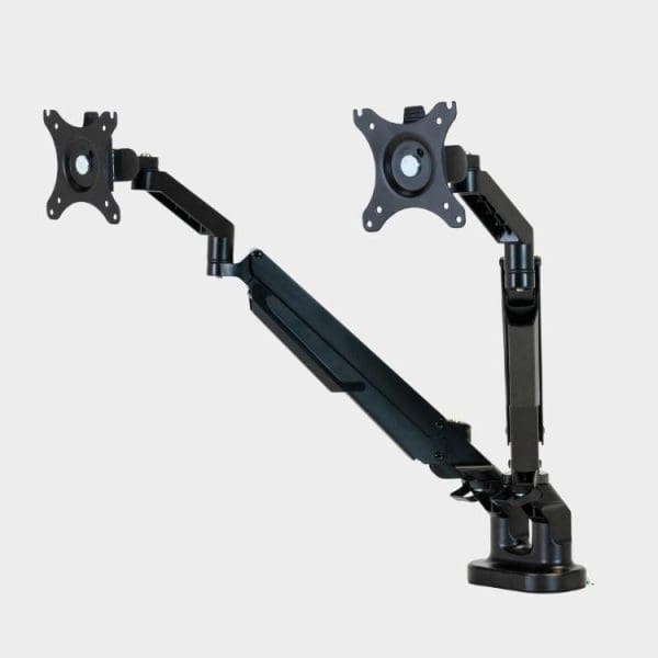 Gas spring double monitor arm DLB851D2 - Silvermans Office Furniture