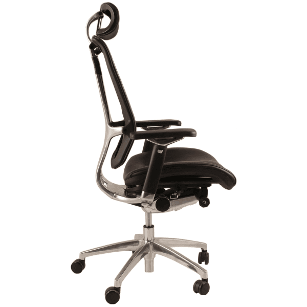 Comfort - Nefil Leather Office Chair with Head Rest - Silvermans Office ...