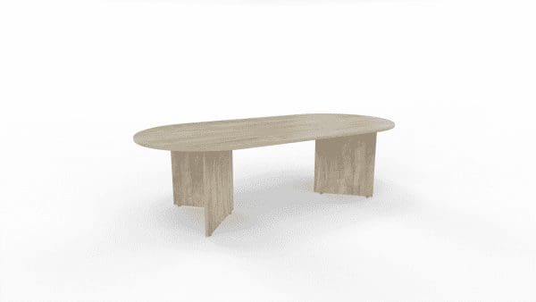 Boardroom Table Arrow Head Double D End 1200mm Deep - Silvermans Office ...