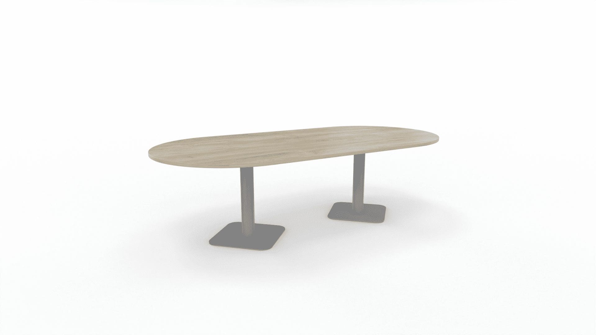 Boardroom Table Square Pillar Base Double D End 1200mm Deep ...