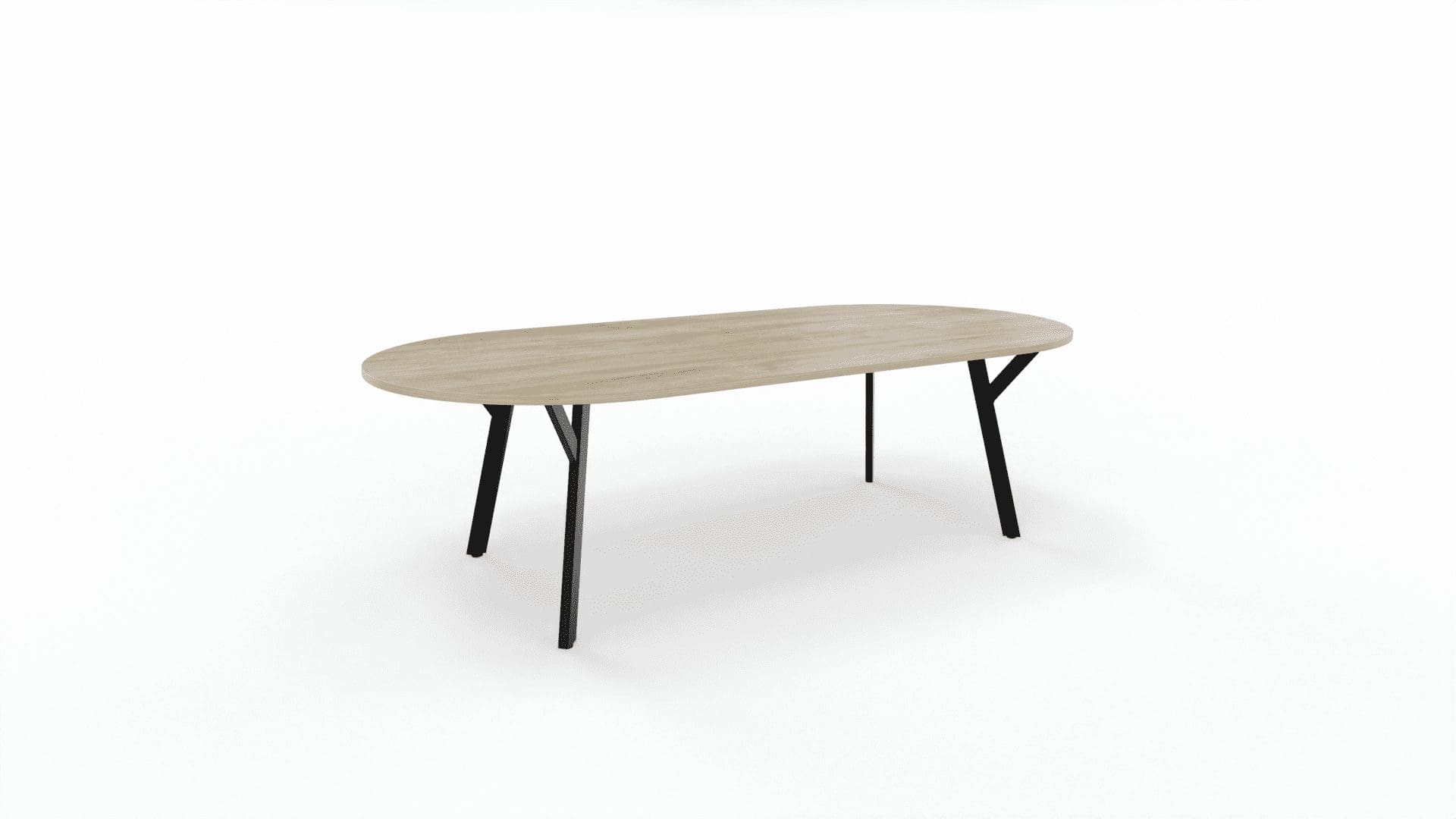 Boardroom Table Angled Y Leg Double D End 1200mm Deep - Silvermans ...