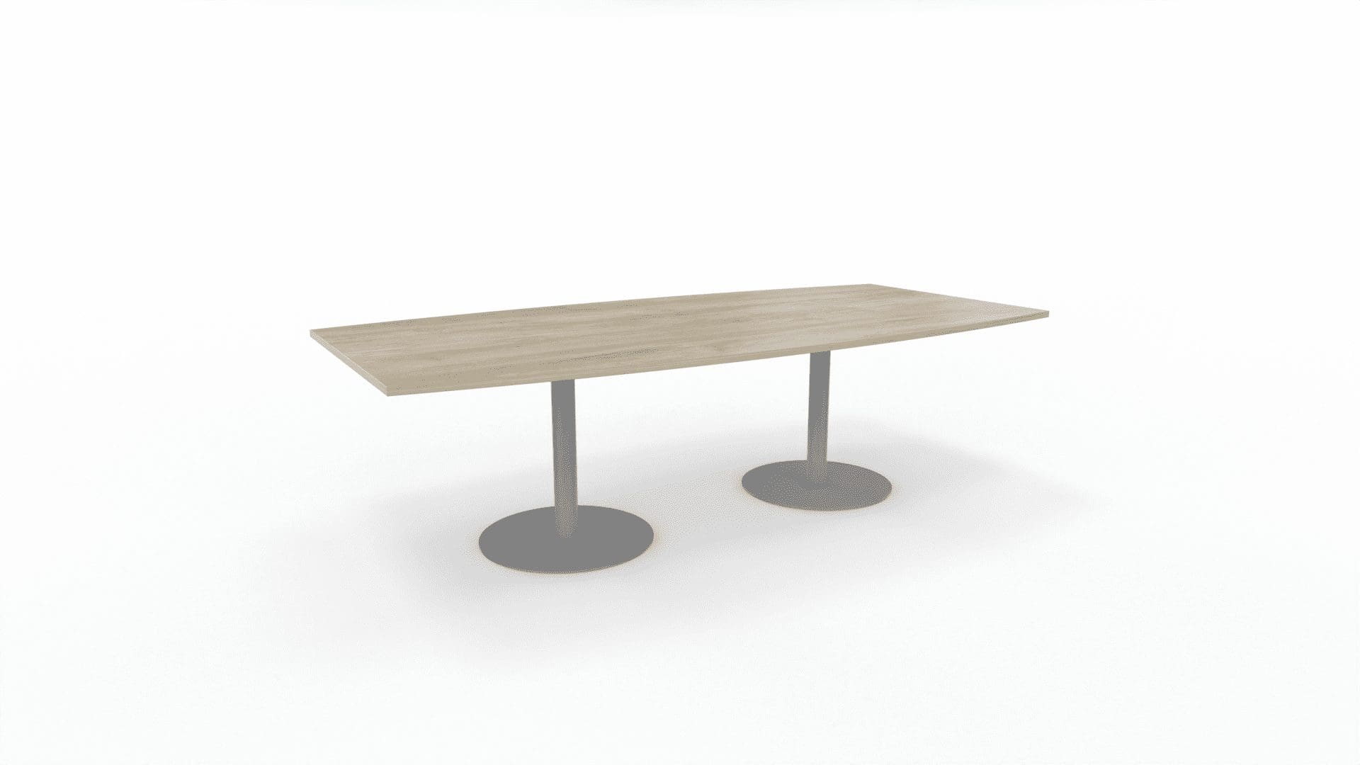 Boardroom Table Circular Pillar Base Rectangular 1200mm Deep ...