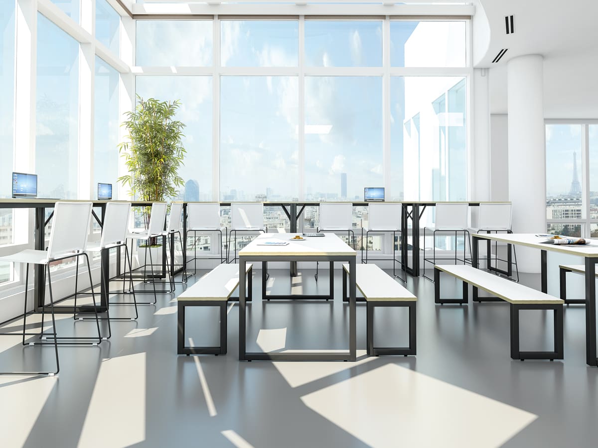 Escape - Hoop Leg Breakout Benches - Bench Seat - Silvermans Office ...