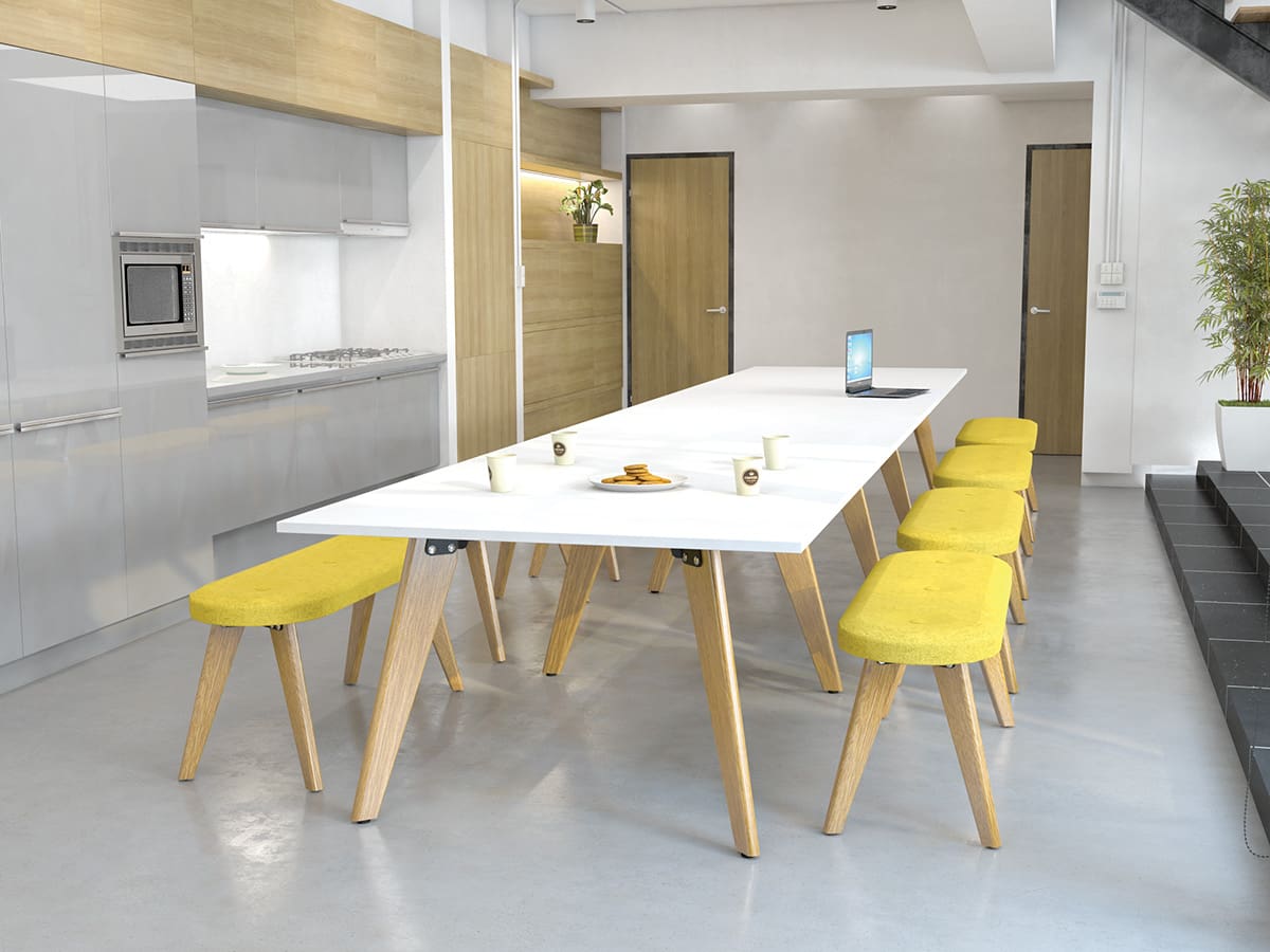 Evolve - Rectangular Tables with Oak Legs - Silvermans Office Furniture