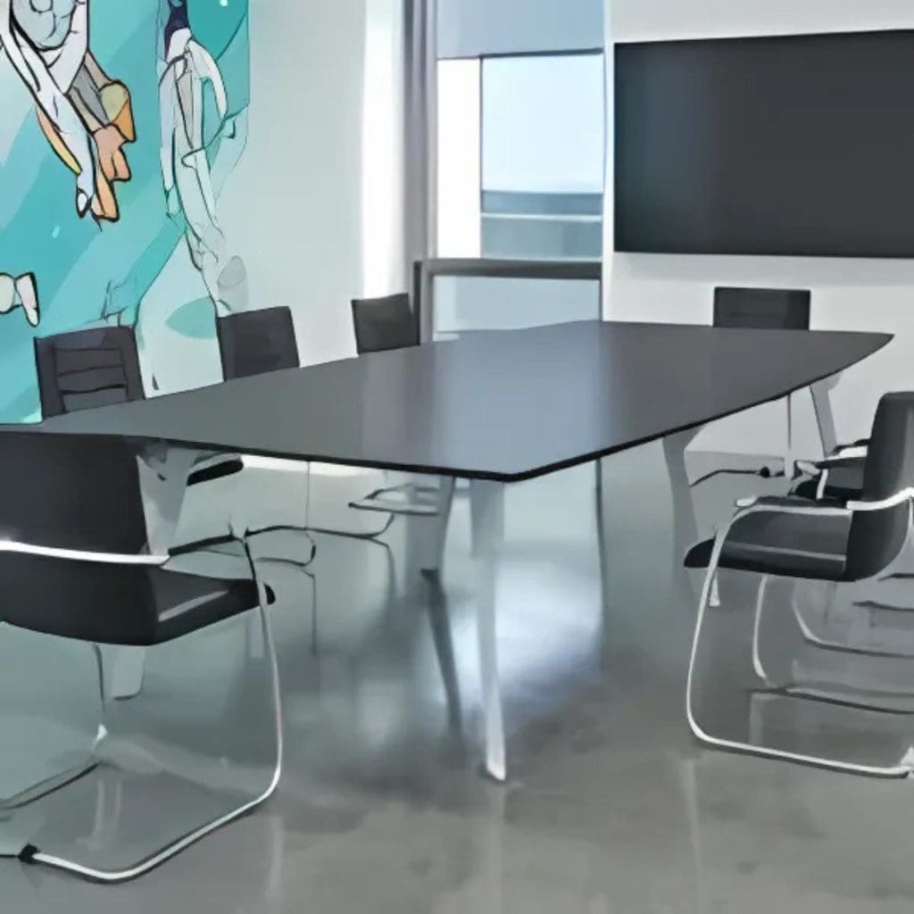 Angled Y-Leg Boardroom Table: Boat-Shaped Design |Silvermans