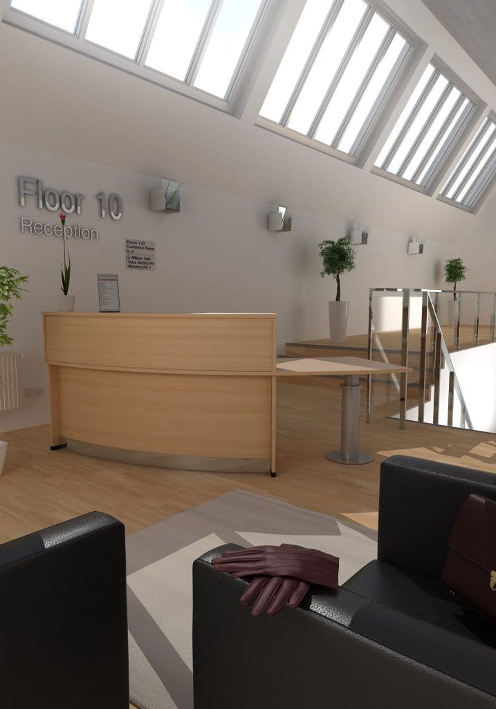 Windsor Radius Reception Desk | Silverman's Office Furniture