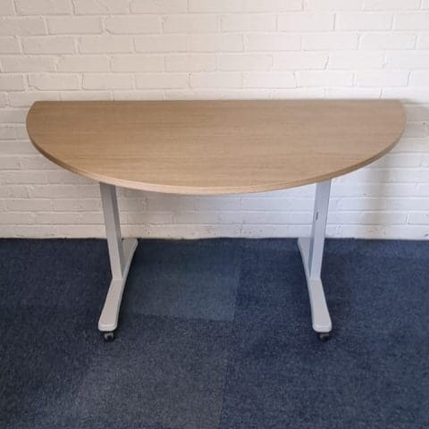 Folding Tilt Top Table -Semi Circle - Silvermans Office Furniture